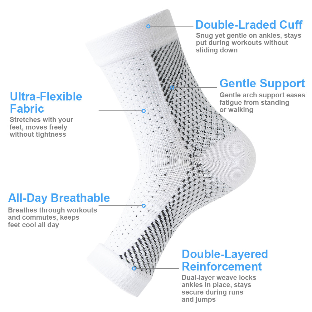 1Pair Nano Socks Neuropathy Socks Compression Sleeve for Ankle for ...