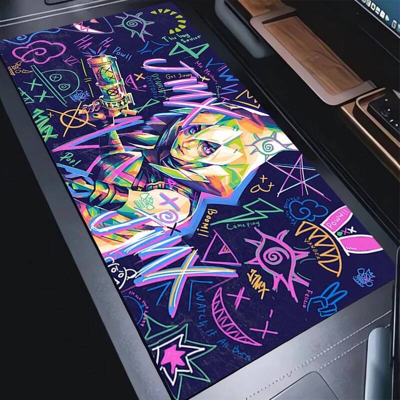Mouse Pad PC 900x400 Colorful Graffiti Desktop Mouse Mat League of ...