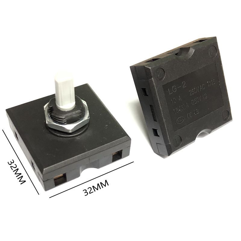 10 (3A) Square 32MM Rotary Switch 4 Plug-In Electric Cooker Health Pot ...