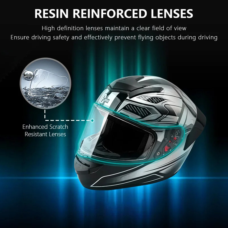 Motorcycle Full Face Helmet Men's 3C Certification Cross Section Helmet ...