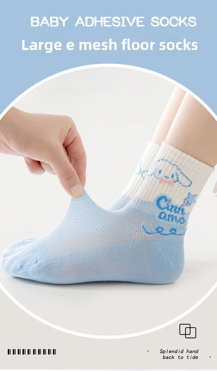 [5 Pairs Package] Girls' Mid-Tube Anti-Slip Socks Sanrio Cartoon Class ...
