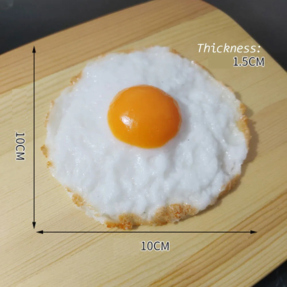 Simulation Egg Fake Food Artificial Fried Egg Model Window Decor ...