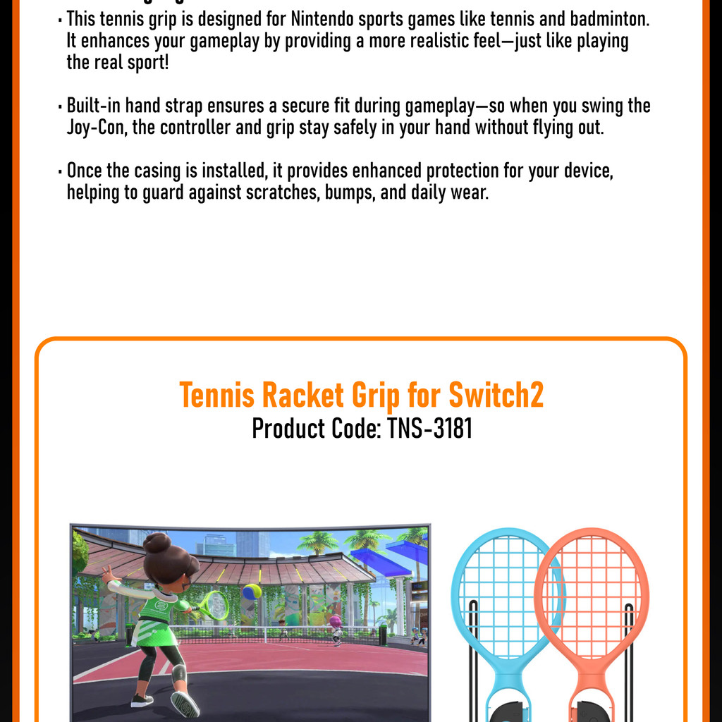 DOBE Nintendo Switch 2 Switch OLED/V1&V2 Tennis Racket Grip Joy Con ...