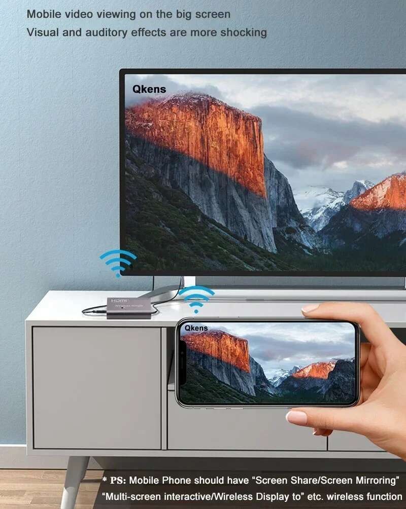 Wireless WiFi Display Adapter HDMI TV Stick Receiver Share Screen ...