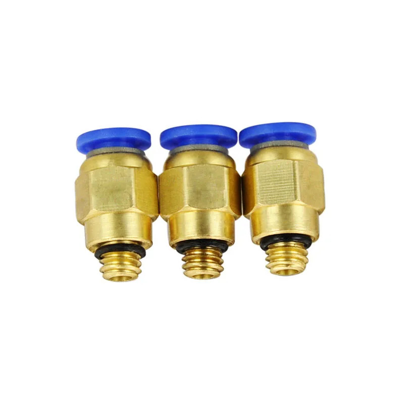 HIGH QUALITY 30PCS PC4-M6, 4mm to M6 Pneumatic Connectors male straight ...