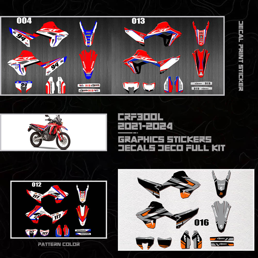 Graphics Stickers Decals Deco Full Kit For Honda CRF300L CRF 300L 2021 ...