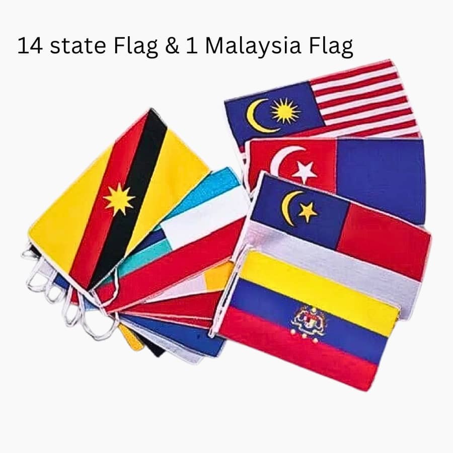 Malaysia States Bunch Flag 15CM X 30CM | Shopee Malaysia