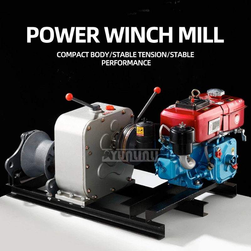 3 tons Mechanical Winch Machine Electric Gasoline and Diesel Power Pull ...