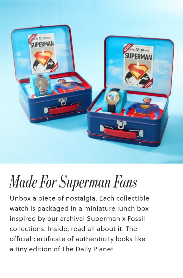 Fossil Gent LE1207SET Superman x Fossil Limited-Edition Superman Crest ...
