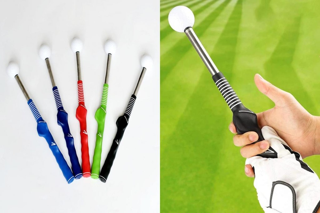 Click-and-stick Golf Trainer Telescopic Golf Training Rod Improve Your ...