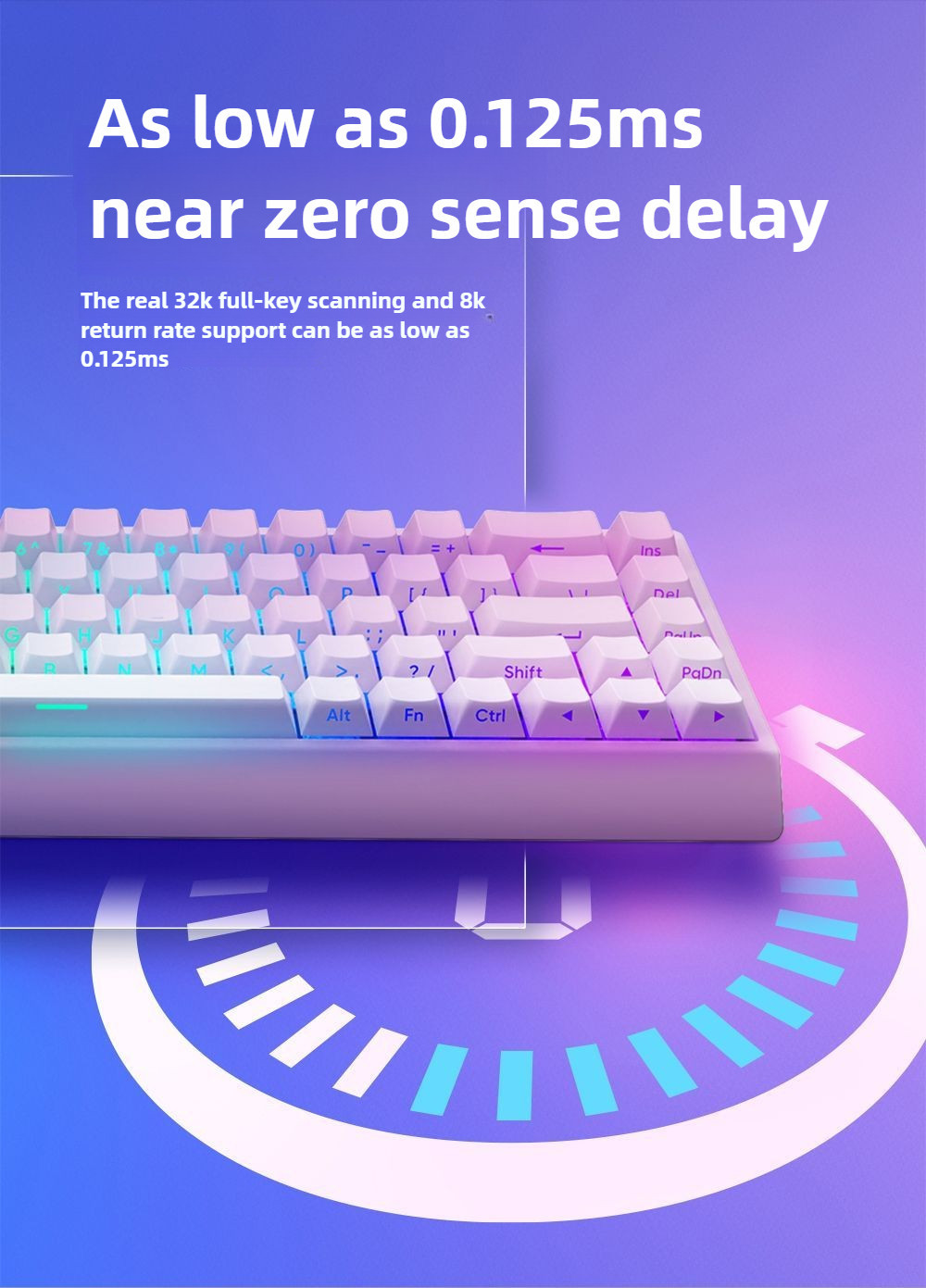 Mer68 Magnetic Switch Keyboard Wired Hot Swappable 8000Hz Rapid Trigger ...