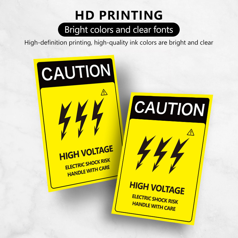 Premium Danger Caution High Voltage Hazard Sticker Waterproof Vinyl ...