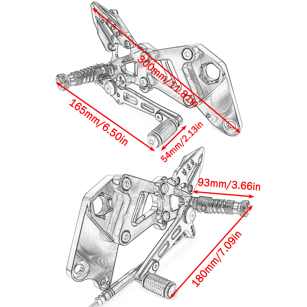 For KT-M RC 390 200 125 2022 2023 2024 Motorcycle Adjustable Rear Set ...