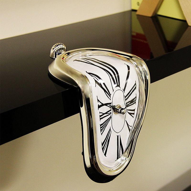 Melting Twisted Clock Unique Desk Clock Creative Roman Clock For Living ...