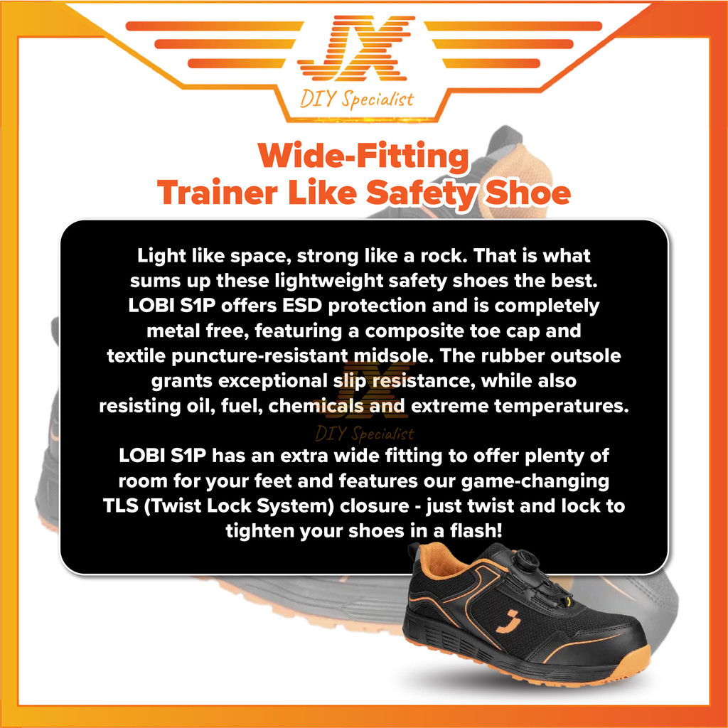 SAFETY JOGGER LOBI S1P Low TLS Twist Lock ESD Safety Shoes Composite ...