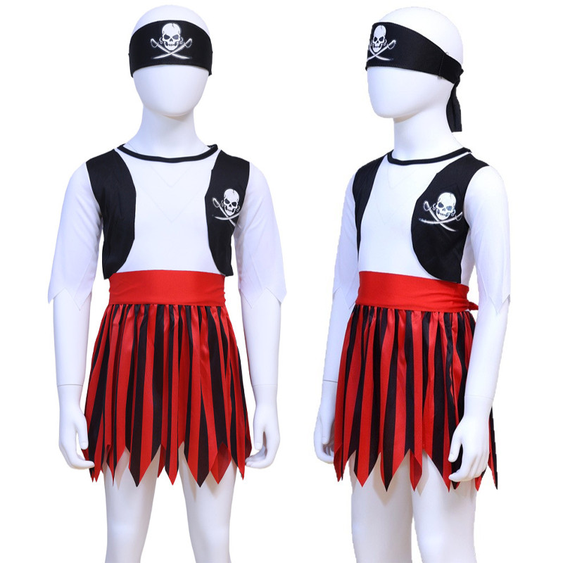 Jack Sparrow Cosplay Costume For Kids Girl Pirates of the Caribbean ...