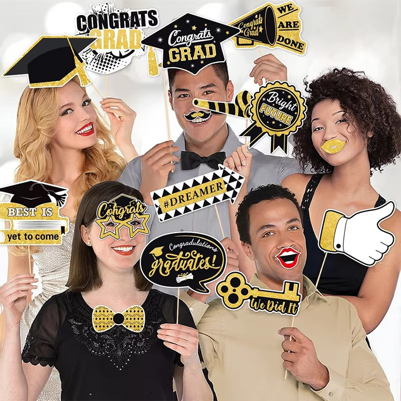 25Pcs Graduation Party Props Photography Accessories Graduation Photo ...