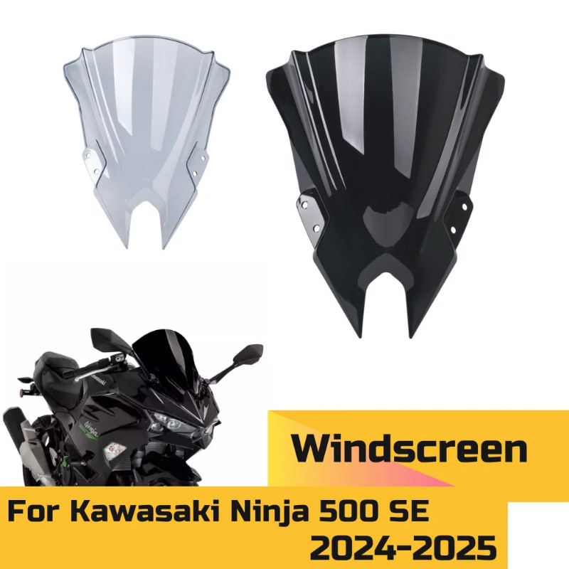 For Ninja 500 Windshield Windscreen Wind Deflector Air Screen Shield ...