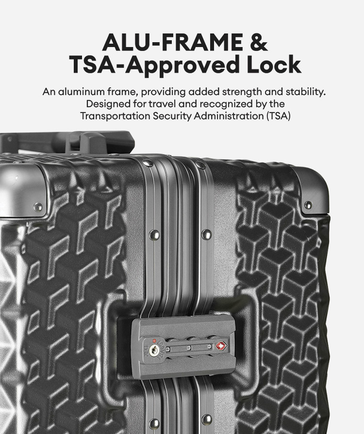 Case Valker LUXT PC Aluminum Frame Hard Case Luggage Bag / Suitcase (20 ...