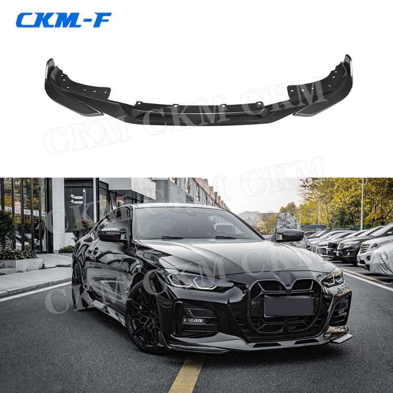 Real Dry Carbon Fiber Front Bumper Lip Splitters Chin Spoiler For BMW 4 ...