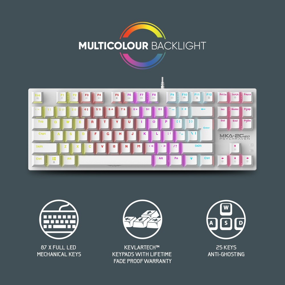 Armaggeddon MKA 2C NEO 87 Keys Hotswap Mechanical Gaming Keyboard | 12 ...