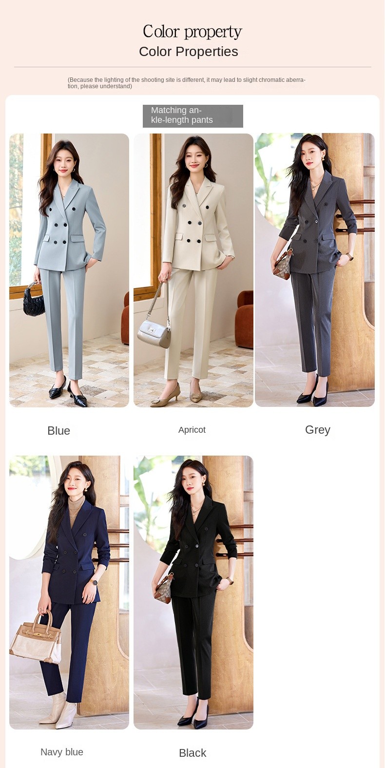 Blazer Blazer High-End Double-Breasted Back-Slit Suit Professional ...