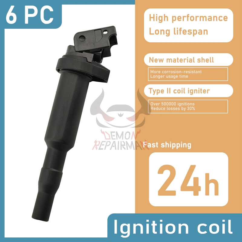6pcs Ignition Coil For BMW F32 F33 E46 E82 E83 E88 E90 E92 E93 N52 N53 ...