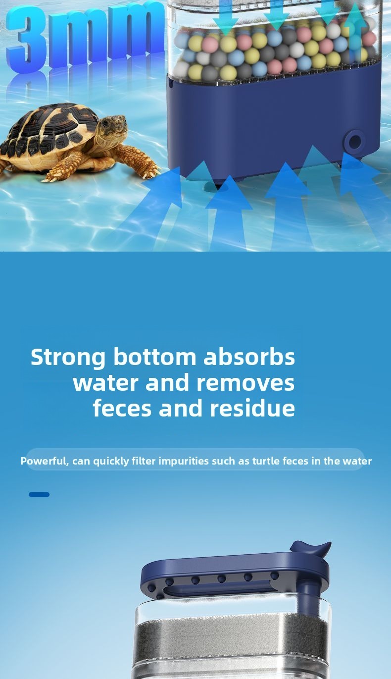 SQG turtle low water level filter turtle tank feces suction water ...