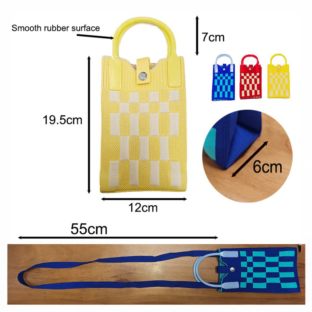 [TEB] Trendy Knit Sling Bag Cartoon Knit Bag Crossbody Bag | Korean ...