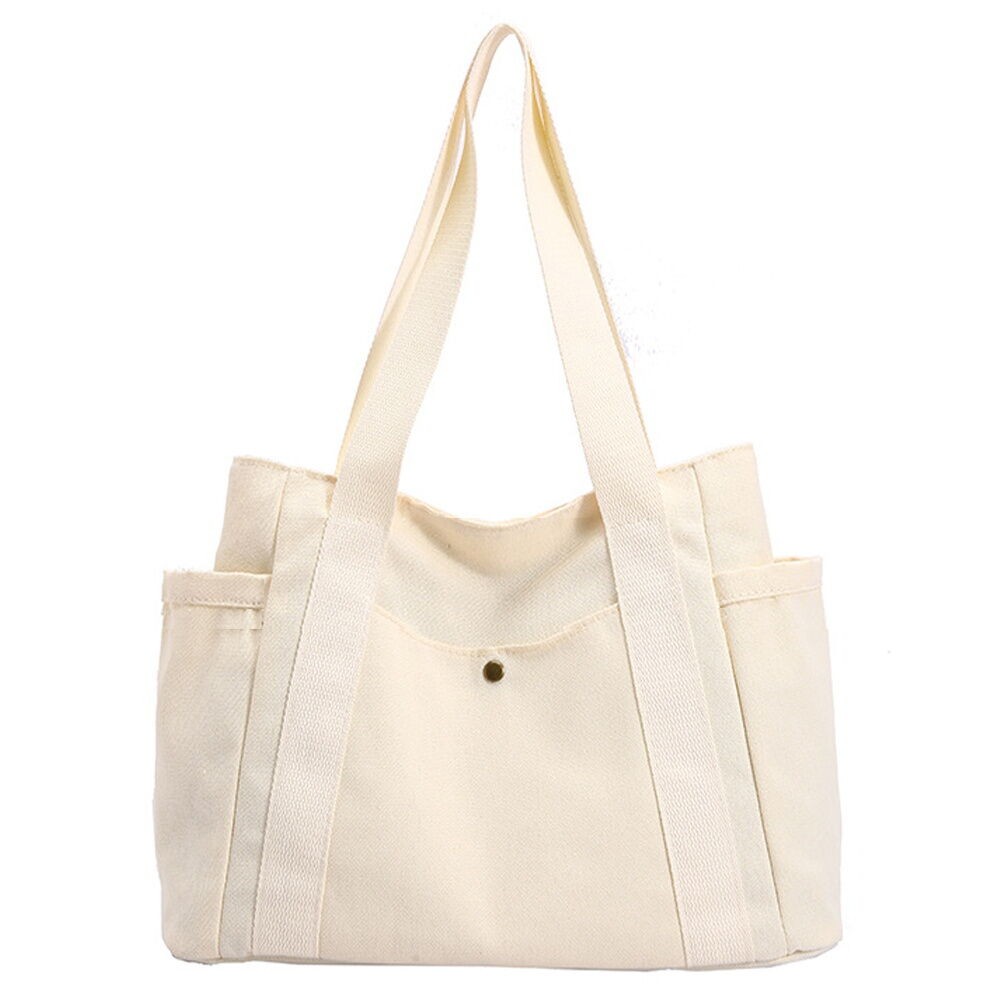 New large-capacity canvas bag multi-pocket handbag travel bag ...