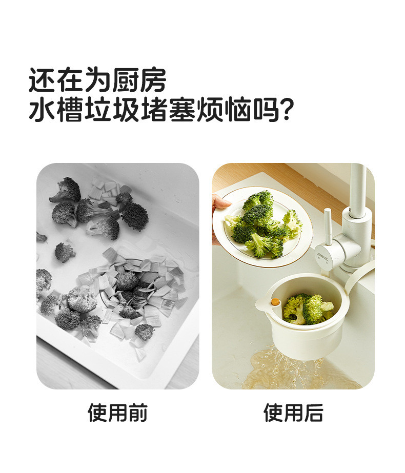 【Anmi Food】Sink Drain Strainer Press Automatic Dumping Basket Multi ...