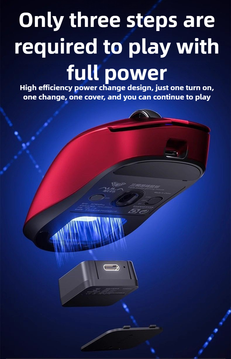 AULA SC900 Pro/Max Wireless Tri-mode Esports Mouse Dual 8K Lightweight PAW3395 for Computer ...