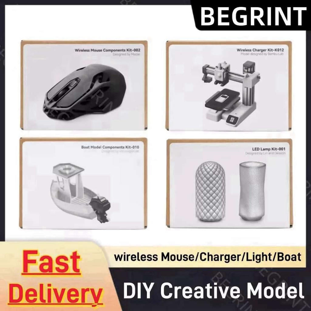 For Bambu Lab 3D printing DIY Creative Model Computer A1 Mini Wireless Mouse charger LED Light ...