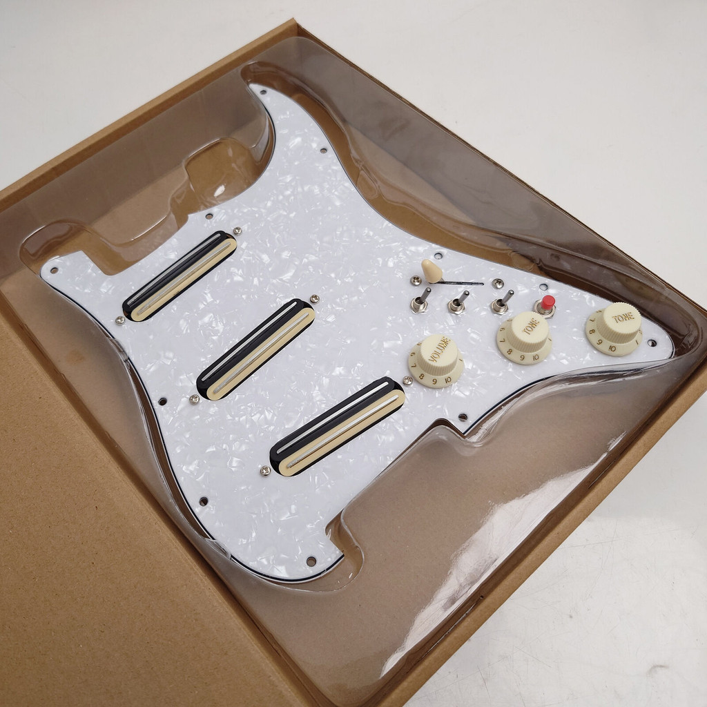 Prewired Loaded Guitar Pickguard Coil Splitting Single Coil Pickups Set ...