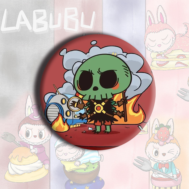 LABUBU LABUBU Badge Anime Cartoon Bar Schoolbag Decoration Pendant 58mm ...