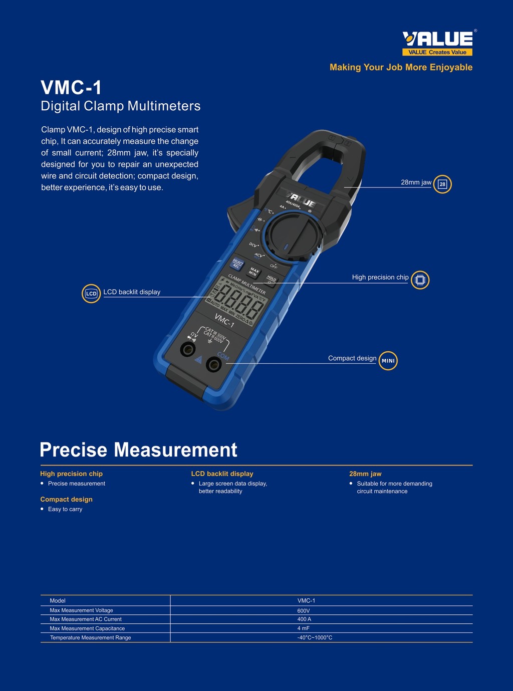 Value Digital Clamp Multimeter (VMC-1) | Shopee Malaysia