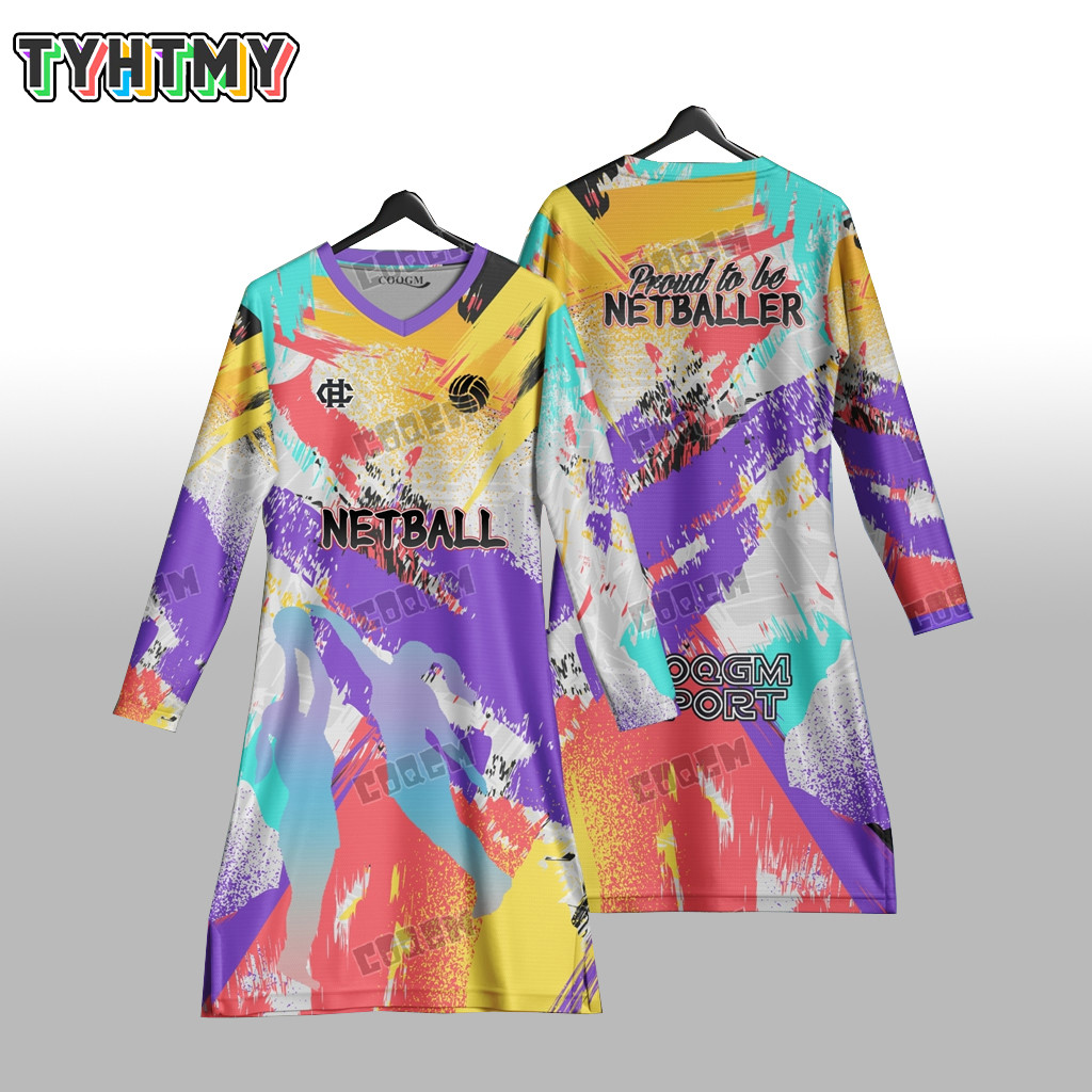 【Ready Stock】2025 New Design Baju Netball Custom Jersey Name and number ...