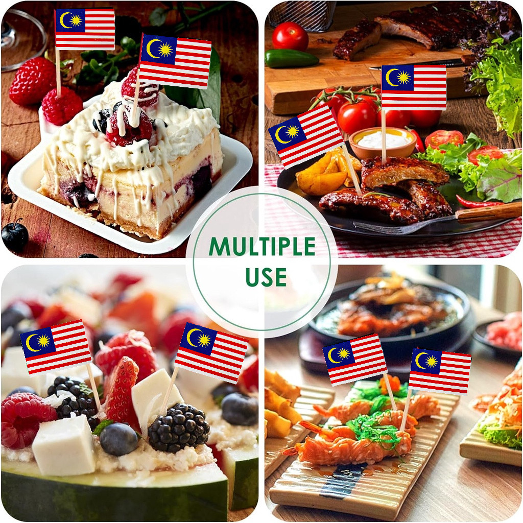 ⭐ Spot delivery ⭐Bendera Malaysia Flag Toothpick Merdeka Flag Cake ...