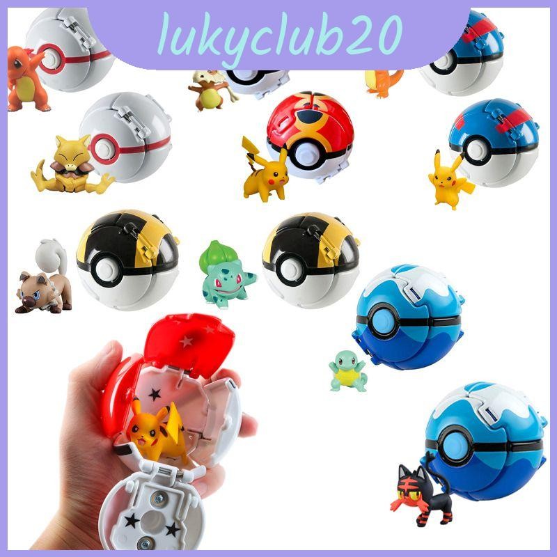 Poke Ball Pokemon Elf Figure Model Toy Pikachu Charmander Litten ...