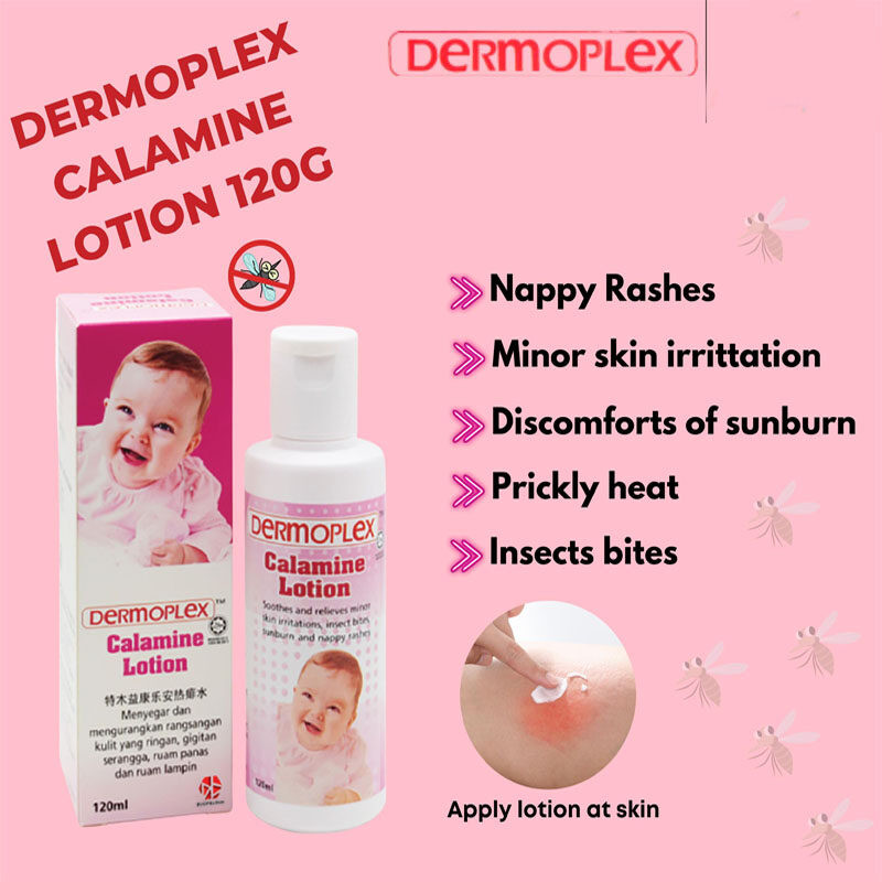 Dermoplex Calamine Lotion 120ml Soothes Relieves Minor Skin Irritations ...