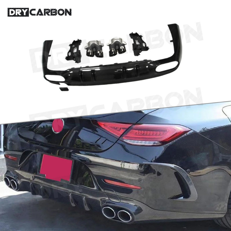 Carbon Fiber/ FRP Rear Bumper Diffuser For Mercedes Benz CLS Class C257 ...