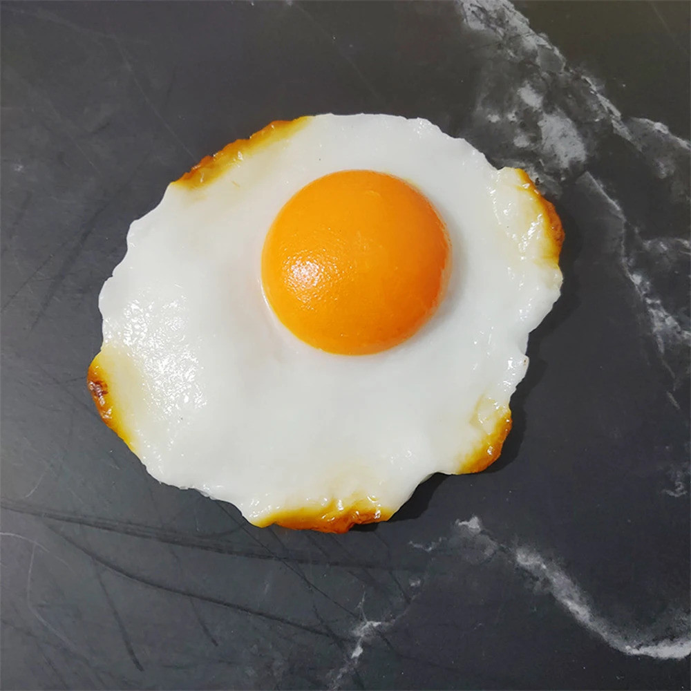 Simulation Egg Fake Food Artificial Fried Egg Model Window Decor ...