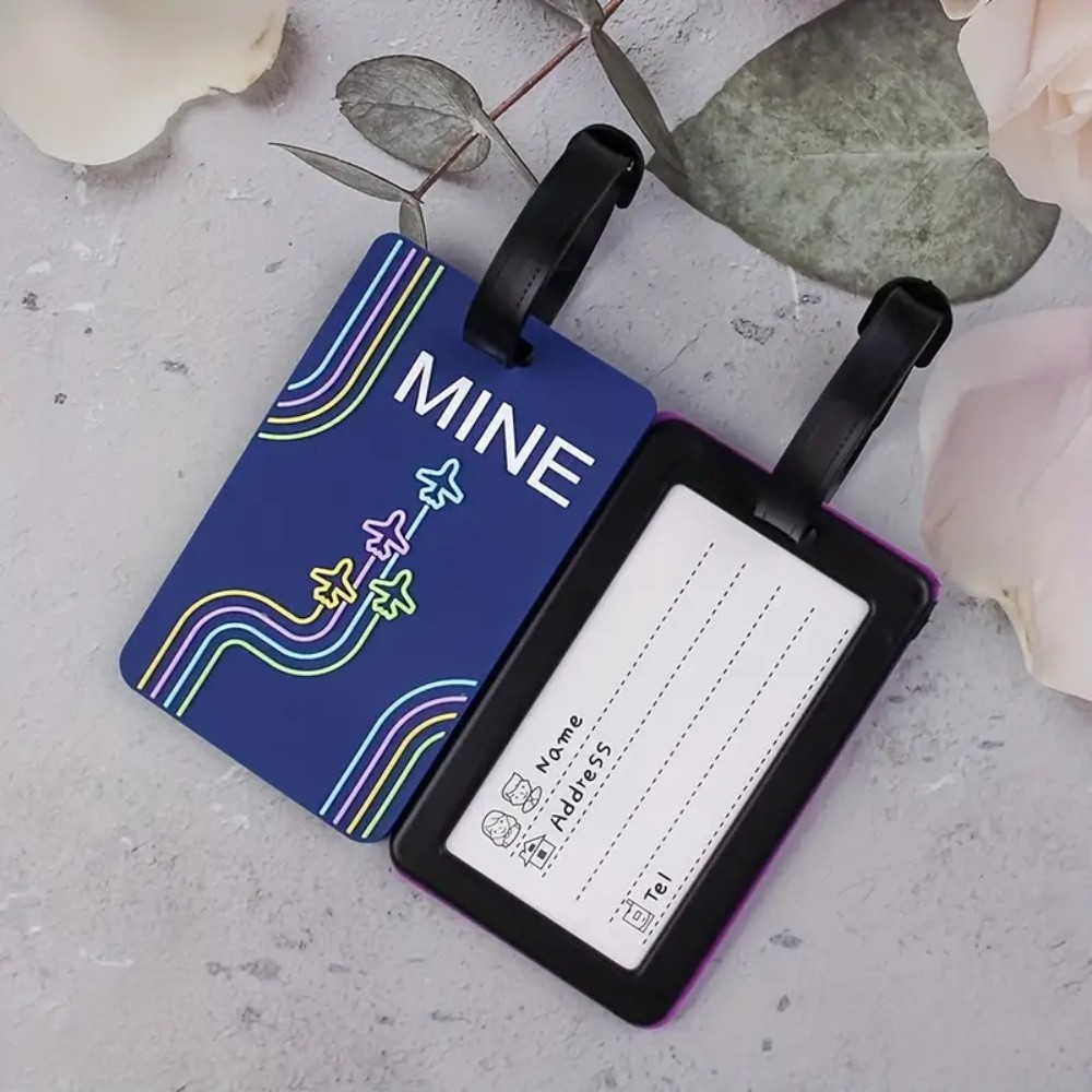 Travel PVC Luggage Tag, Boarding Pass Address Label Airplane Suitcase ...