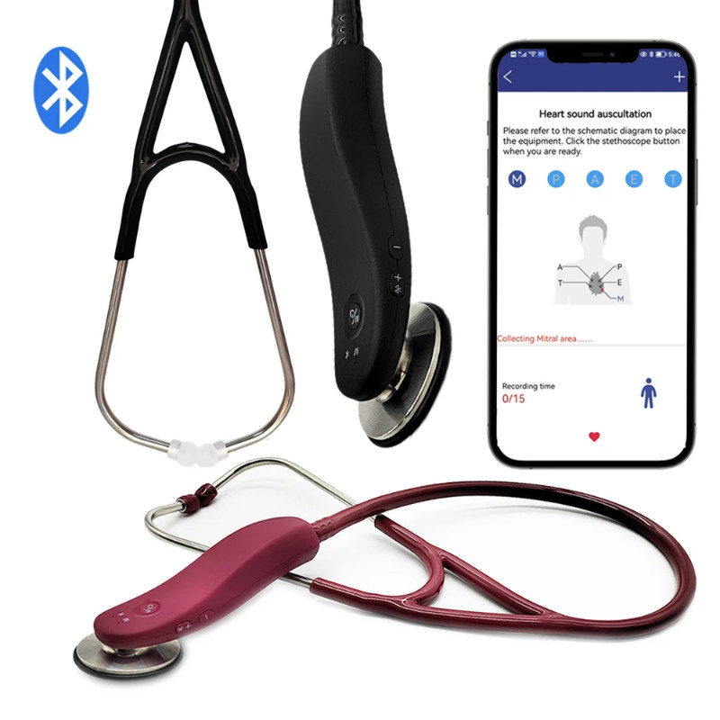 New Electronic Medical Bluetooth Digital Stethoscope Wireless ...