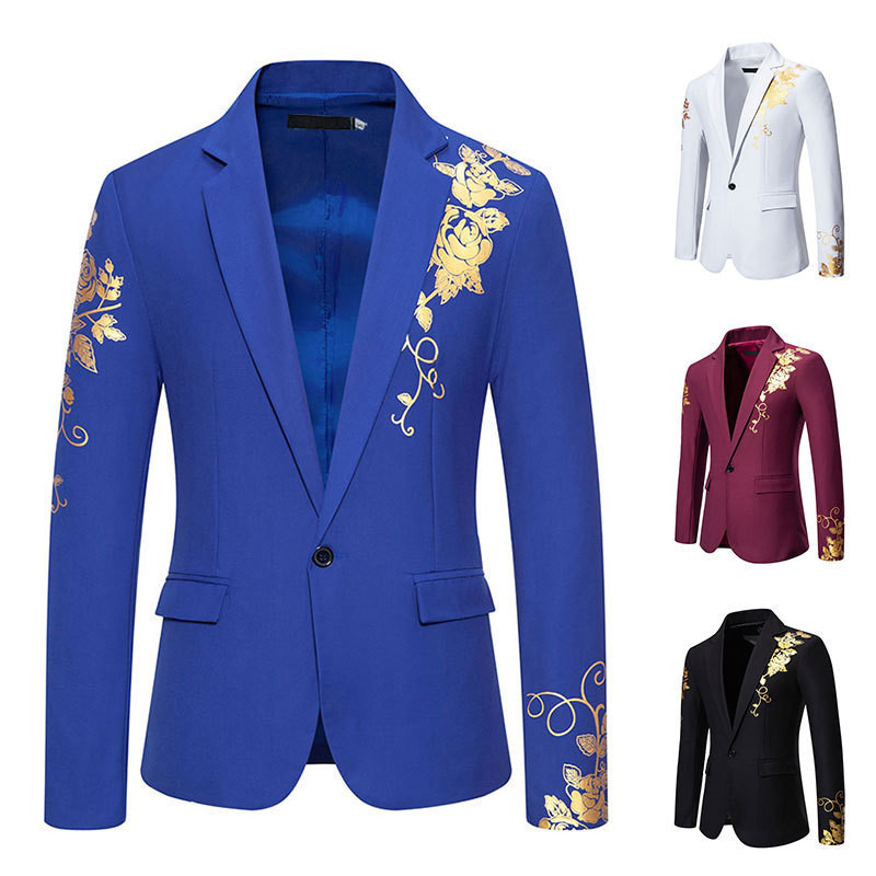 Men's Dress Party Paisley Pattern Glisten Suit Jacket Blazer Plus size ...