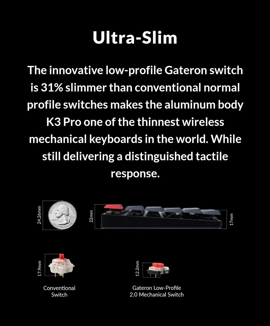 [Up to 30% Off] Keychron K3 Pro Ultra-Slim Wireless Custom Mechanical ...