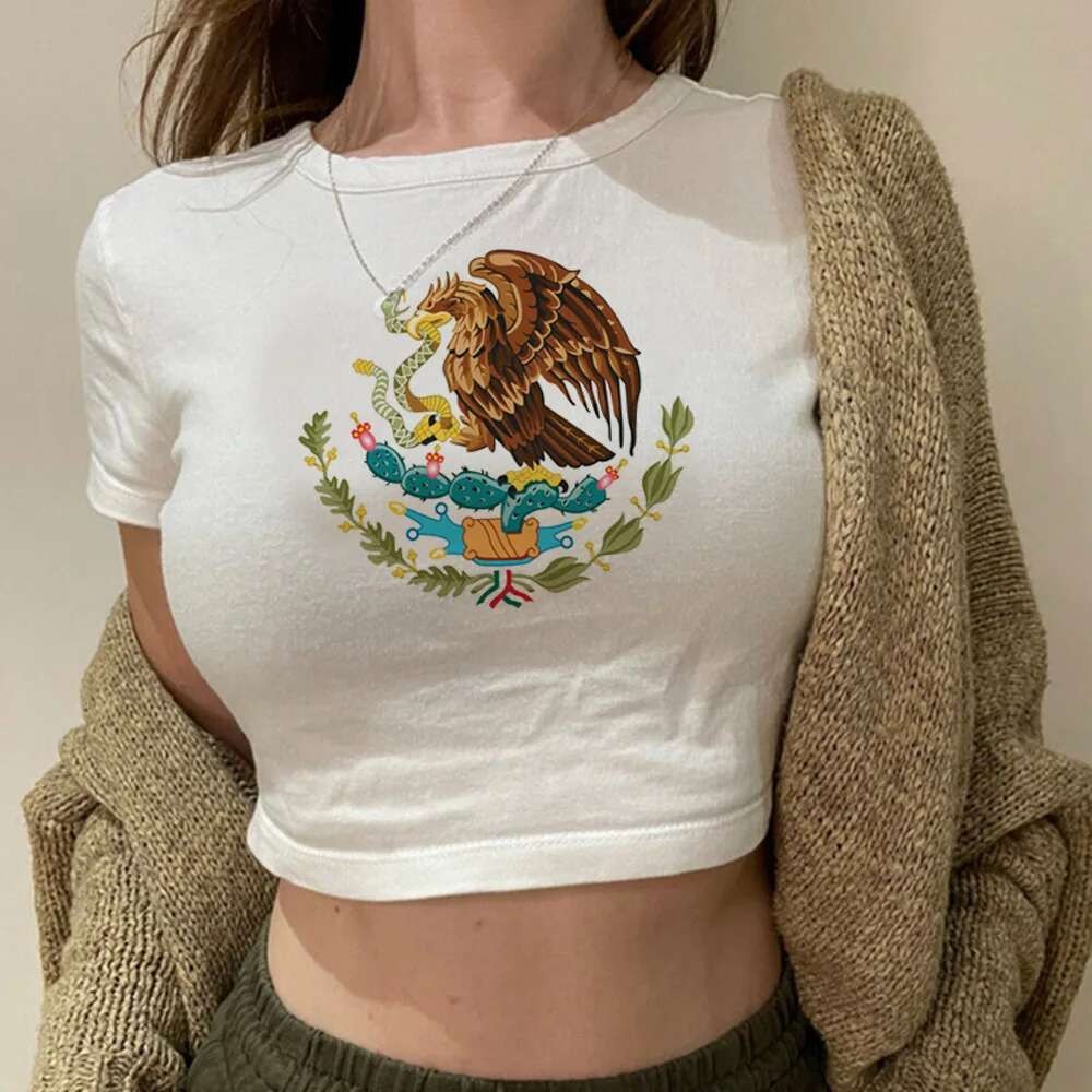 Mexico crop top 2025 Aesthetic y2k babydoll harajuku Grunge gyaru ...