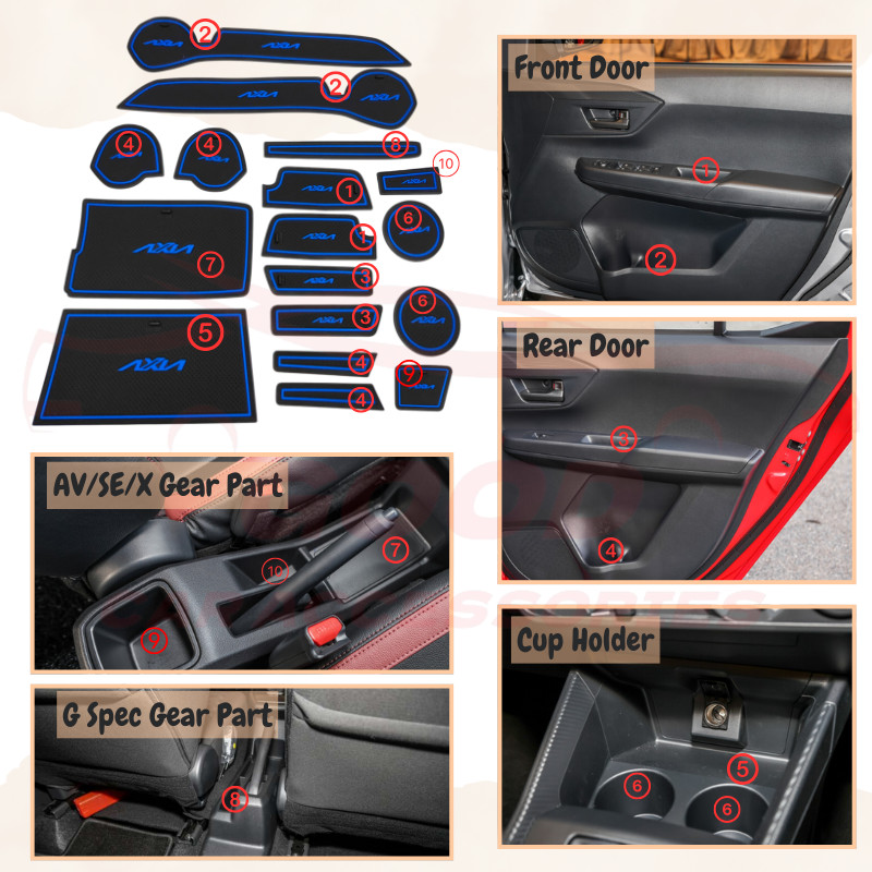Perodua Slot Mat Storage Tank Mat Axia Ativa Alza Bezza Myvi Car ...