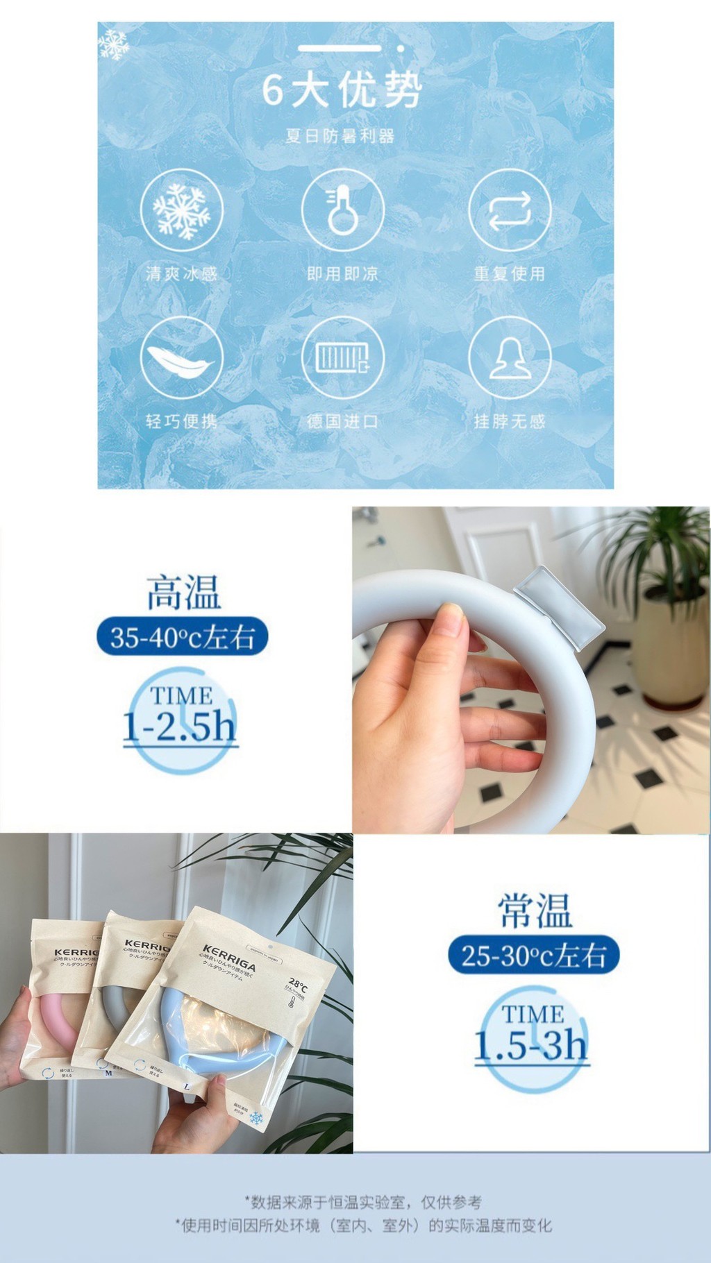 Japanese Style Summer Cool Collar 28 Degree PCM Heat Prevention Cooling ...