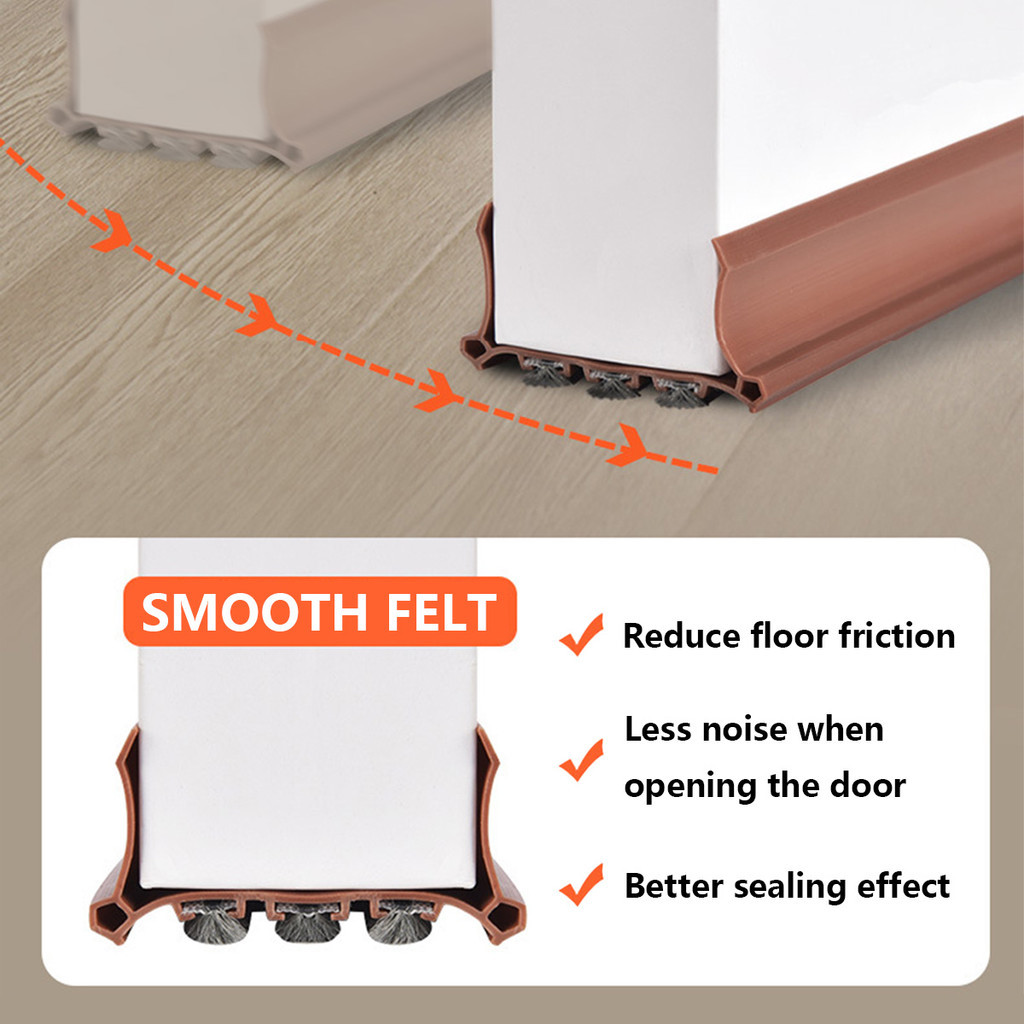 PVC Soundproof Door Seam Strip Adjustable Inserted Sealing Gap ...